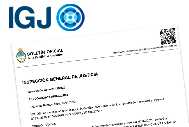 Inspección General de Justicia (IGJ): Resolución General 19/20 ...