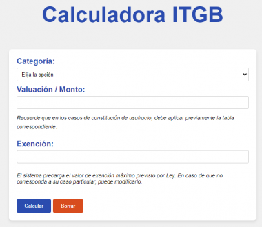 Calculadora ITGB Disponible en el sitio web del Colegio – Colegio de ...